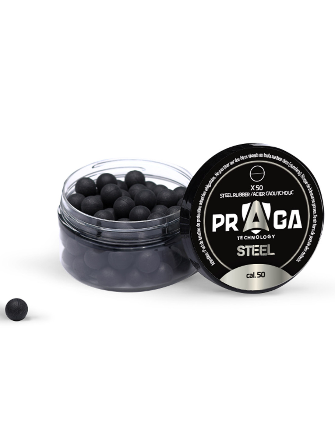 Steel Rubber Balls Cal.50 x50 for Airguns & Slingshots